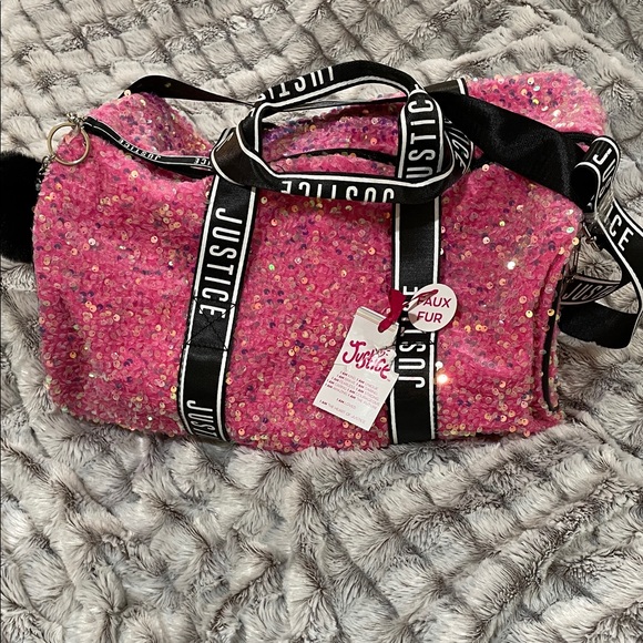 Justice | Accessories | Justice Pink Sequin Travel Bag | Poshmark